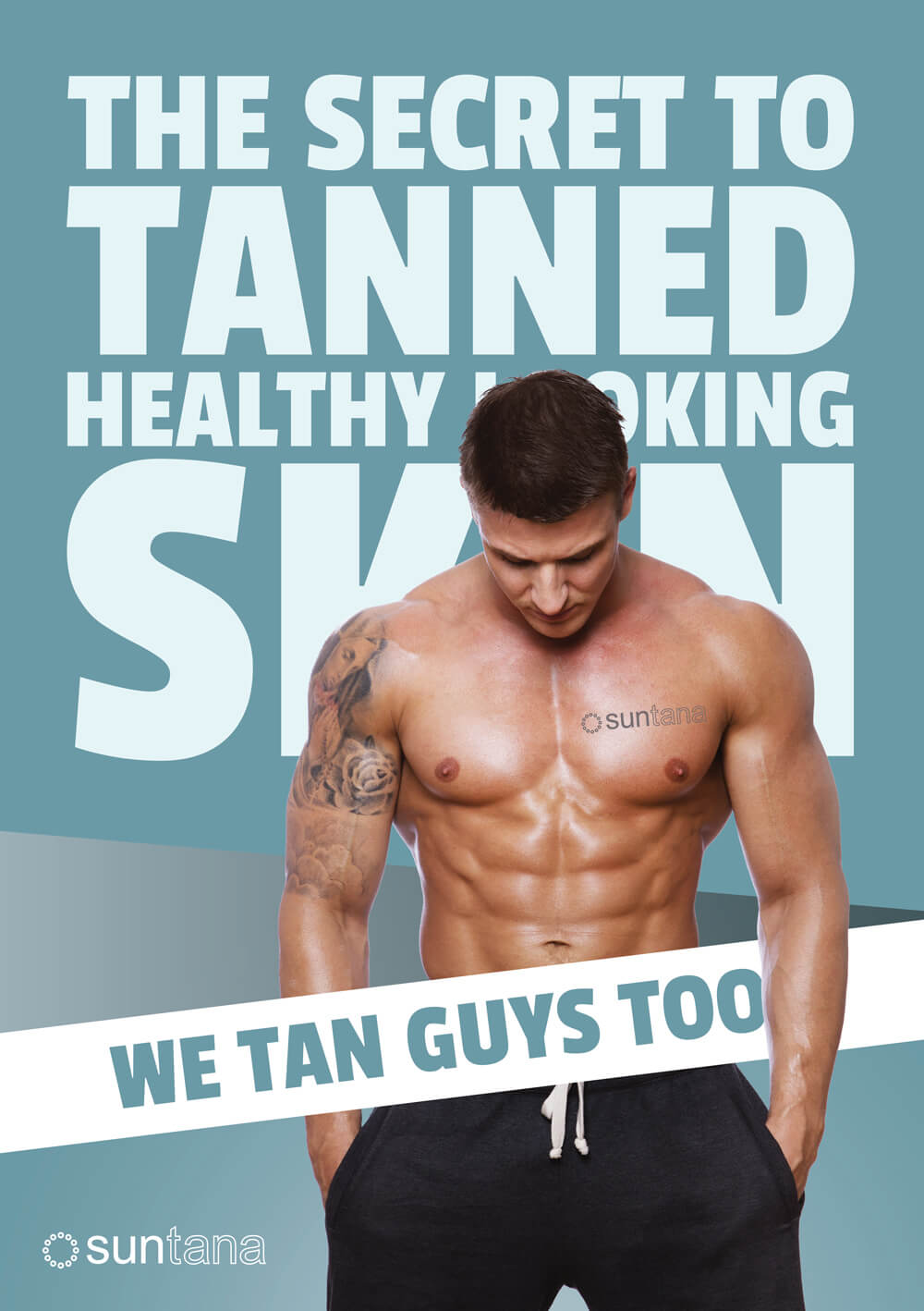 Free! – A2 Poster – We Tan Guys Too – Suntana UK